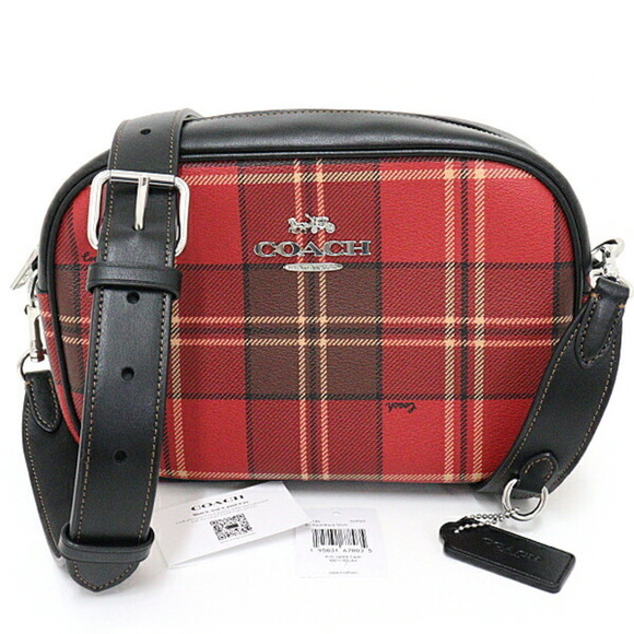 Coach | Bags | Coach Shoulder Bag Pvc Plaid Print Tartan Check Pattern ...